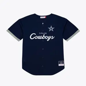 Mitchell & Ness Dallas Cowboys Head Coach Mesh Full-button Fashion Jersey - Navy