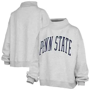 PRESSBOX Penn State Nittany Lions Oversized Mock Neck Sweatshirt