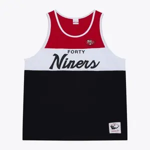 Mitchell & Ness Scarlet San Francisco 49ers Head Coach Tank Top - Black