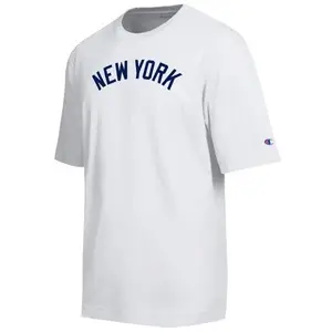 Champion New York Yankees All Star Arched Chenille Wordmark T-shirt - White