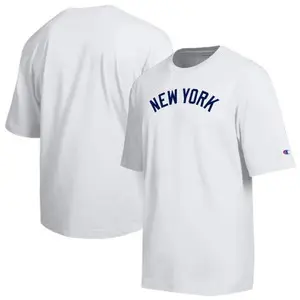 Champion New York Yankees All Star Arched Chenille Wordmark T-shirt - White
