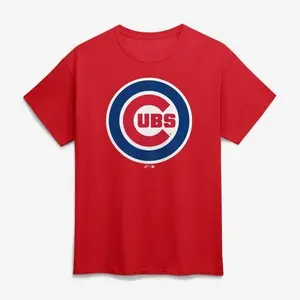 LOGO ATHLETIC Chicago Cubs Official Logo T-shirt - Red