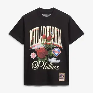 Mitchell & Ness Philadelphia Phillies Cooperstown Floral T-shirt - Black