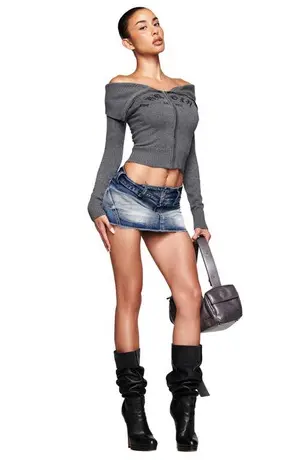 I.AM.GIA Zion Off-the-shoulder Zip Cardigan