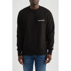 IMPERFECTS Signature Embroidered Crewneck Sweatshirt - Obsidian