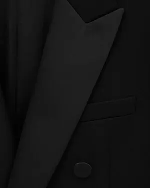 Saint Laurent Tuxedo Jacket In Grain De Poudre