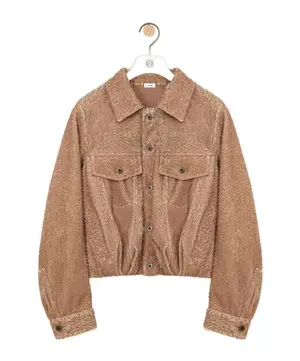 Loewe Jacket In Nappa Lambskin - Light Brown