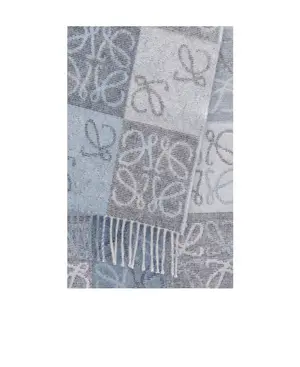 Loewe Checkerboard Fringed Edge Scarf