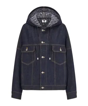 Dior Oversized Hooded Jacket With Bee And Cd Logo Embroidery