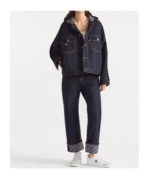 Dior Oversized Hooded Jacket With Bee And Cd Logo Embroidery