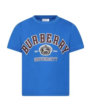 Burberry College Print Short-sleeve T-shirt - Blue