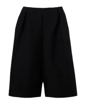 THE ROW Fauna Virgin Wool Bermuda Shorts - Black