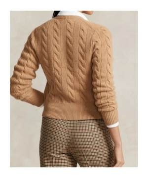 Polo Ralph Lauren Cable Knit Wool Cardigan - Camel