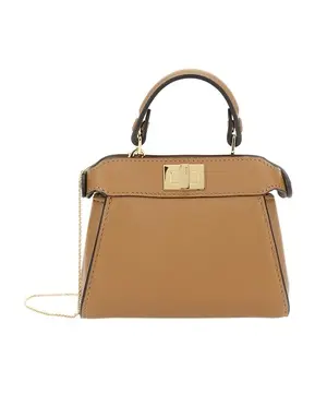 Fendi Nano Peekaboo Shoulder Bag - Beige