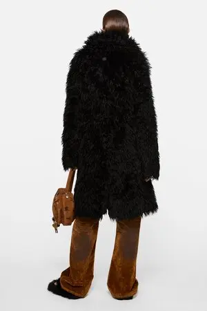 Acne Studios Faux Fur Belted Coat