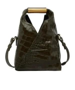 MAISON MARGIELA Japanese Embossed Small Shoulder Bag - Olive