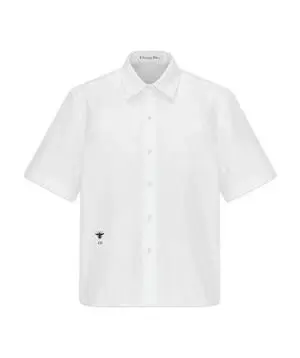 DIOR Cropped Button-Up Blouse