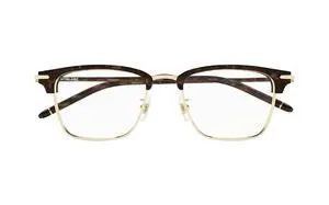 Montblanc Eyewear Semi-rim Square Glasses - Black