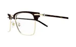 Montblanc Eyewear Semi-rim Square Glasses