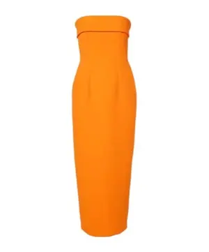 EMILIA WICKSTEAD Keeley Strapless Crêpe Midi Dress