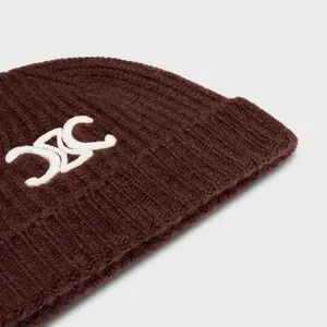 Celine Triomphe Beanie In Seamless Cashmere