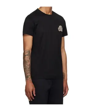 Moncler Logo Embroidered Crewneck T-shirt