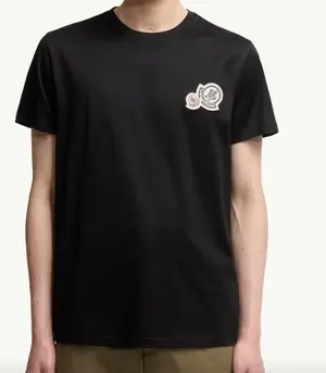 Moncler Logo Embroidered Crewneck T-shirt