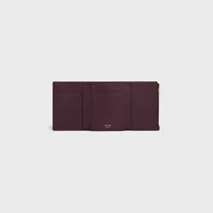 Celine Fine Strap Wallet Nino In Supple Grained Calfskin - Red