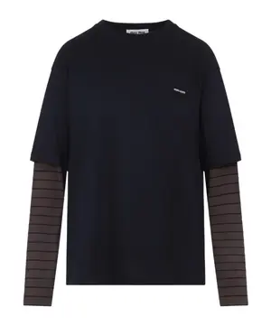 Miu Miu Long Sleeve Crew Neck T-shirt