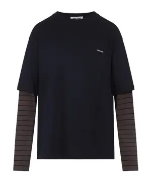 Miu Miu Long Sleeve Crew Neck T-shirt