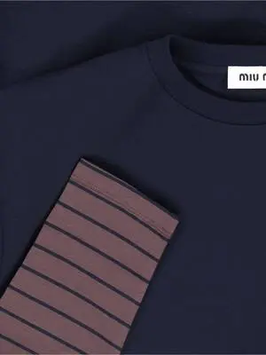 Miu Miu Long Sleeve Crew Neck T-shirt
