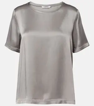 Max Mara Satin T-shirt - Grey