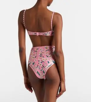Agua Bendita High Waisted Floral Bikini Bottoms