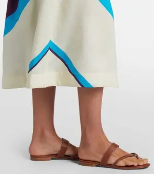 ALEMAIS Joni Printed Linen-blend Shirt Dress