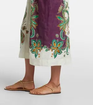 ALEMAIS Ruthie Printed Linen Shirt Dress