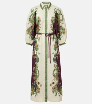 ALEMAIS Ruthie Printed Linen Shirt Dress - Multicoloured