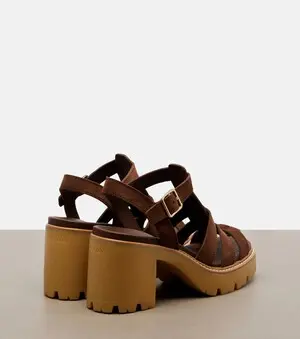 Prada Suede Platform Sandals