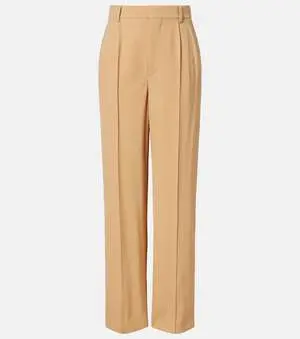 Wardrobe.NYC Wool Wide-leg Trousers - Beige