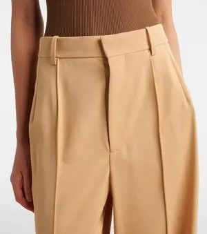Wardrobe.NYC Wool Wide-leg Trousers - Beige