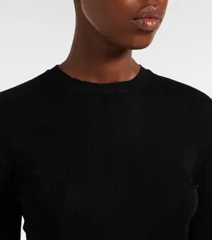 THE ROW Dantea Cotton Jersey Top - Black