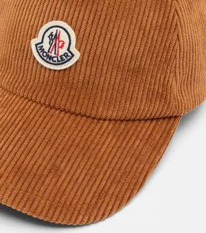 Moncler Logo Corduroy Baseball Cap