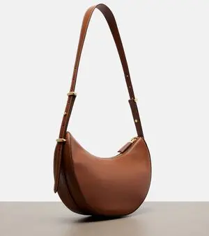 Prada Small Leather Shoulder Bag - Brown