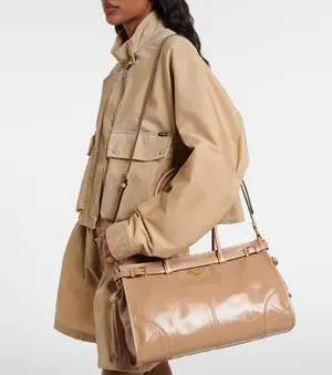 Prada Bonnie Large Leather Shoulder Bag