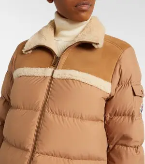 Moncler Aurore Shearling-trimmed Down Jacket