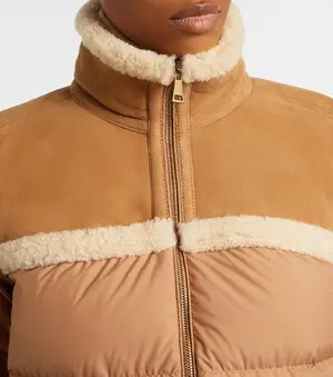Moncler Aurore Shearling-trimmed Down Jacket