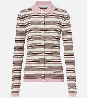Moncler Moncler Striped Cotton Polo Shirt Multicoloured