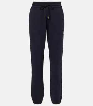 Moncler Cotton-blend Sweatpants - Blue