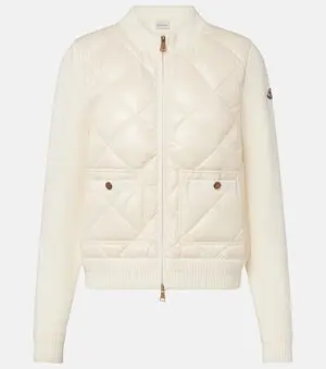 Moncler Down-paneled Cardigan - White