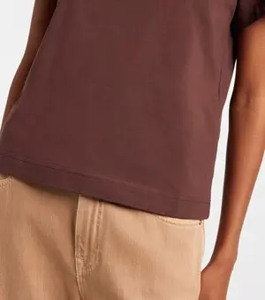 Moncler Embroidered Cotton Jersey T-shirt