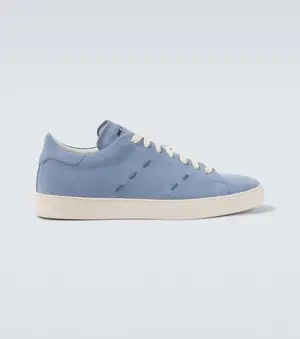 Kiton Kiton Suede Lace-Up Sneakers Blue